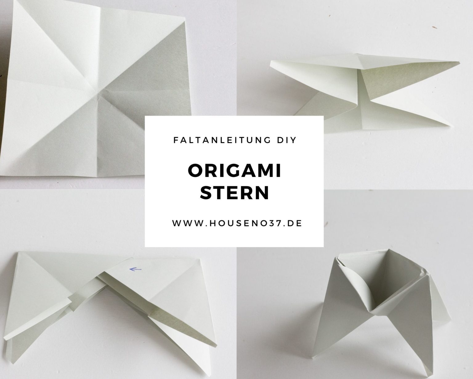 Origami Stern falten - Anleitung • House No 37